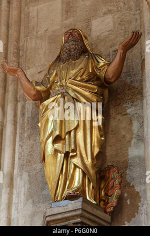 Saint Elijah, statue in Zagreb cathedral dedicated to the Assumption of ...