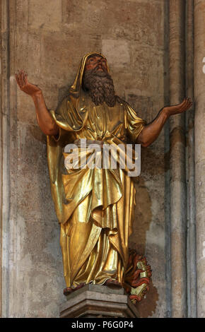 Saint Elijah, statue in Zagreb cathedral dedicated to the Assumption of ...