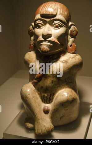 Ceramic vessel, depicting prisoner of war Moche culture 100 AC-800 AC ...
