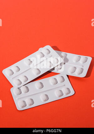 Antibiotic medication capsule strips on pharmacy counter Stock Photo ...