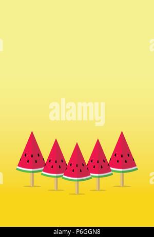 With ice cream slice of ripe green pear character vector ilustration ...