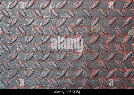 Heavy duty Durbar diamond plate metal floor Stock Photo - Alamy