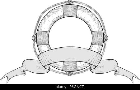 Nautical hand drawn doodle banner. Cartoon vector detailed flyer ...