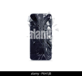 broken touchscreen phone screen Stock Photo - Alamy