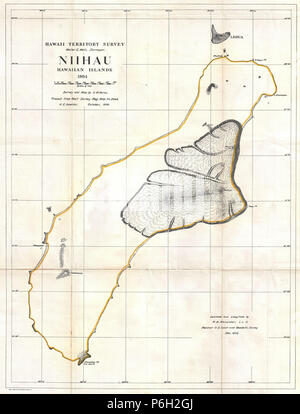 The 1904 Land Office Map of Niihau, Hawaii, offers a historical glimpse ...