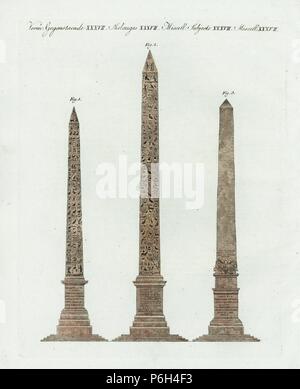 Egyptian obelisks from Heliopolis in Rome. Obelisk brought by Emperor ...