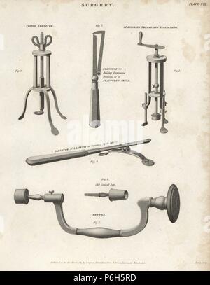 Trepanning instrument (2 Stock Photo - Alamy