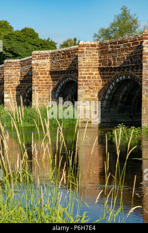 Sturminster Marshall Dorset England June 30, 2018 Old stone bridge ...