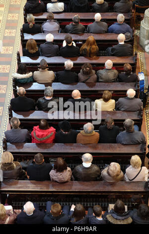 Easter service in the Cathedral of Christ the Savior. Priests during ...