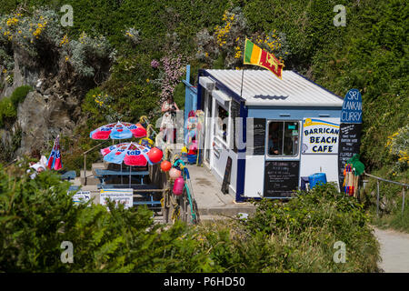 Rocky sea inlet on Barricane Beach, Devon Stock Photo - Alamy