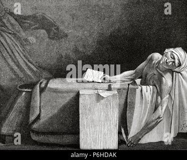 FRENCH HISTORY - REVOLUTIONARY MARAT MURDERED IN HIS BATHTUB BY ...