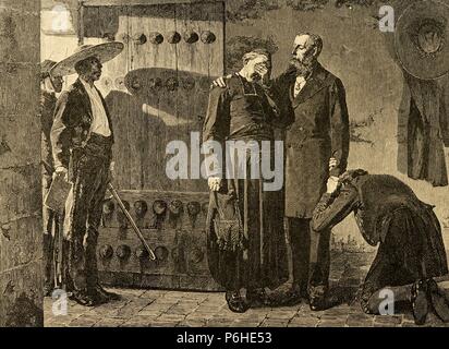 Last moments of Emperor Maximilian I of México before his execution by ...