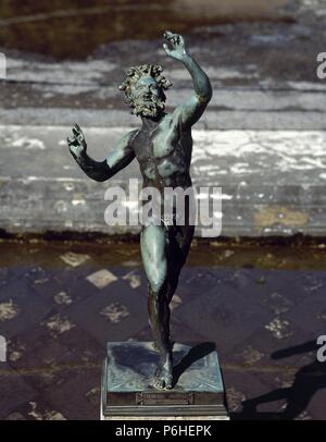 Statue of the Faun, house of the faun, Casa del Fauno, historic town ...