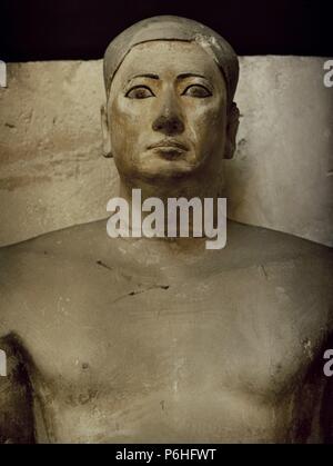 Statue of seated scribe, 5th Dynasty, Old Kingdom, Museum of Egyptian ...