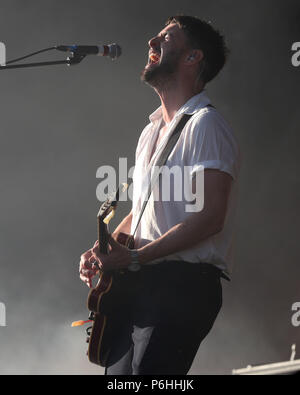 Liam Fray of the Courteeners on stage during the Teenage Cancer Trust ...