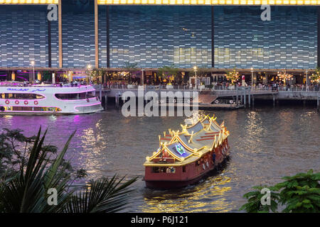 a ferry boat cross the Chaophraya River in Ayutthaya Thailand Asia ...