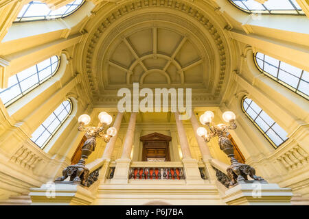 Interior of ELTE Central University Library. Eotvos Lorand University ...