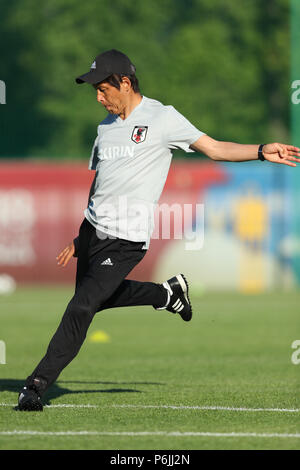Akira Nishino (JPN), during a training session, a day before a friendly ...