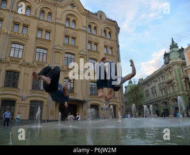 Moscow, Russia - June, 2018: Croatian football fans on world cup ...
