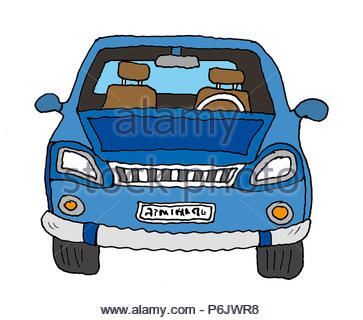 Illustration of a cartoon road driving from fields and meadows Stock ...