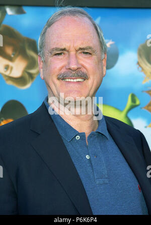 John Cleese arriving at the Shrek 2 Premiere at the Westwood Village ...