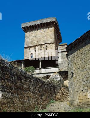 Spain. Castle of Monterrey. Palace-fortress built between 12th-15th ...