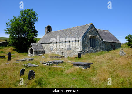 Llangelynin church, a remote medieval church above the Conwy valley in ...