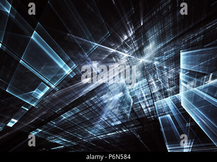 Computer generated abstract tehnology image. Three-dimensional 3D ...