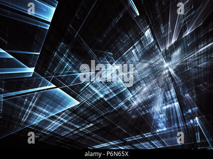 Computer generated abstract tehnology image. Three-dimensional 3D ...