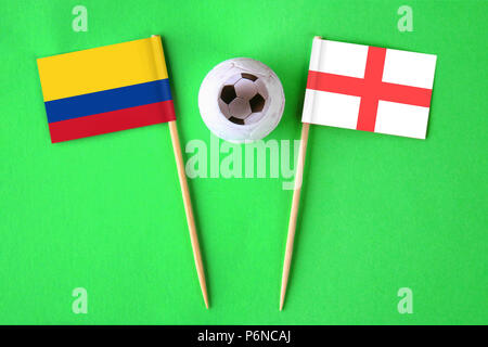 Small national flags of the Colombia on a black background Stock Photo ...