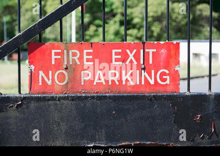 Private parking sign fire brigade access required Stock Photo - Alamy