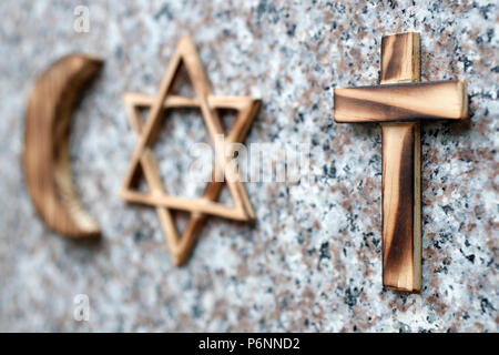 Christianity, Islam, Judaism 3 monotheistic religions. Jewish Star ...