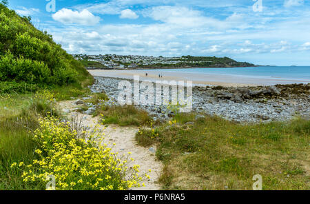 A view from the beach at Benllech on the Isle of Anglesey. People ...