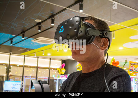 Man with virtual reality goggles doing urban planning Stock Photo - Alamy