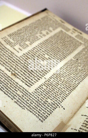 Jewish Museum of Switzerland. Basel. Old Torah scroll with Hebrew ...