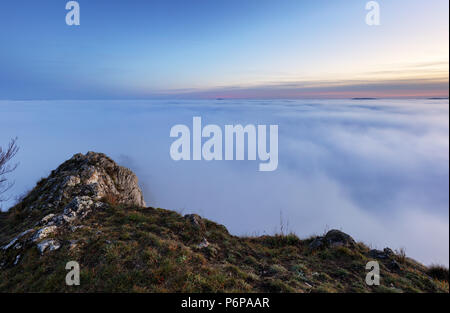 sunset with clouds over field at autumn Stock Photo - Alamy