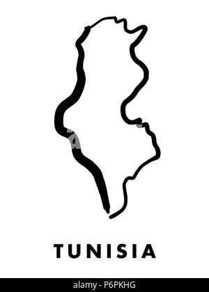 Tunisia map. Blank vector map of the Country. Borders of Tunisia for ...