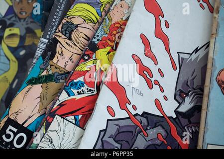 Comic book montage Stock Photo - Alamy