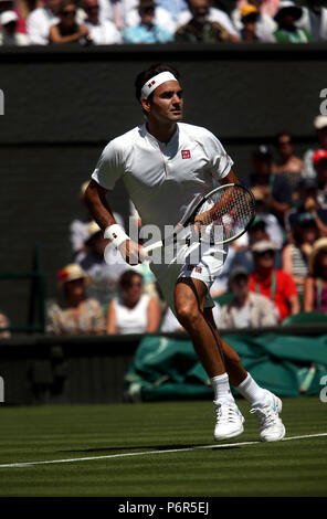 Dusan Lajovic of Serbia during his first round match against Alex de ...