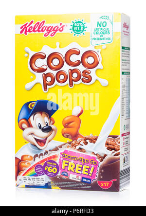 A box of Kellogg's coco pops on a white background Stock Photo - Alamy