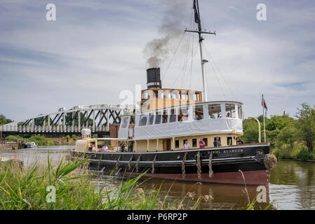Restored steam tug Daniel Adamson, "The Danny" moored at Sutton Weaver ...