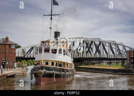 Restored steam tug Daniel Adamson, "The Danny" moored at Sutton Weaver ...