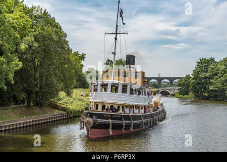 Restored steam tug Daniel Adamson, "The Danny" moored at Sutton Weaver ...