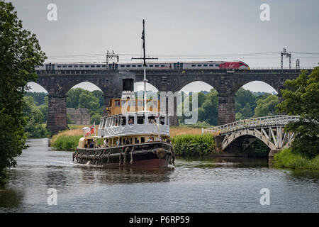 Restored steam tug Daniel Adamson, "The Danny", pictured on a cruise ...