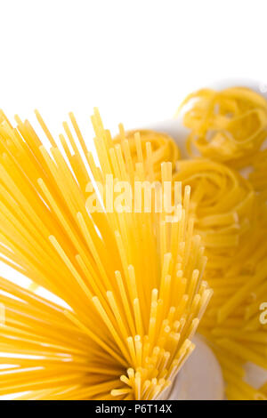 Close-up Various Pasta Shapes Background Stock Photo - Alamy