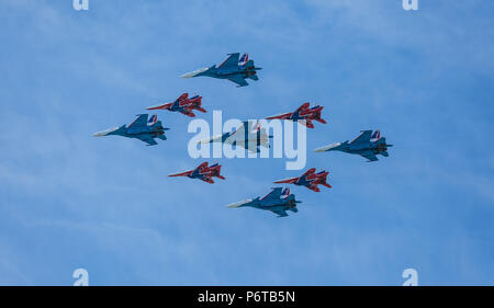 Celebrating Victory Day. Military parade on Red Square, dedicated to ...