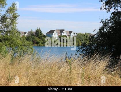 Houses Waterside , Leybourne Lakes , Kent Stock Photo - Alamy
