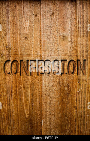 Text sign showing Confession. Conceptual photo Statement admitting one ...