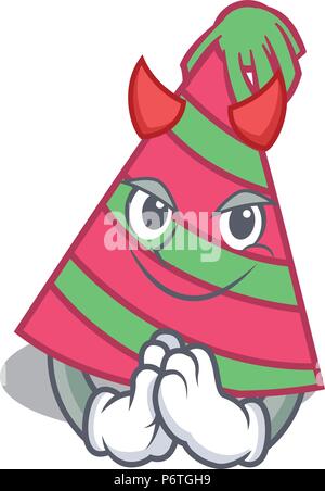 An angry birthday monster with a party hat that is red and yellow ...