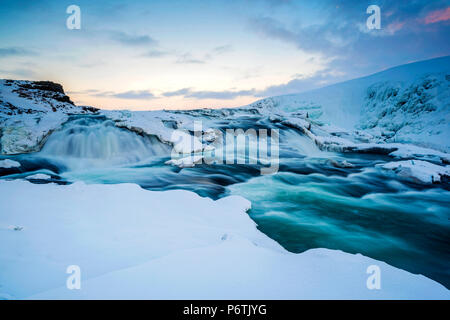 A frozen Gullfoss Waterfall in Iceland Stock Photo - Alamy